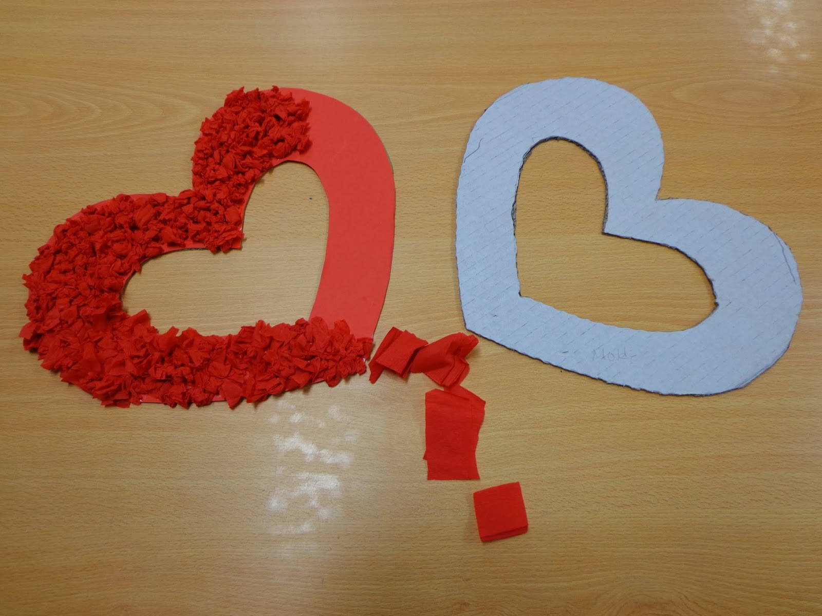 Reuse Crafts: Cardboard and Crepe Paper Valentines